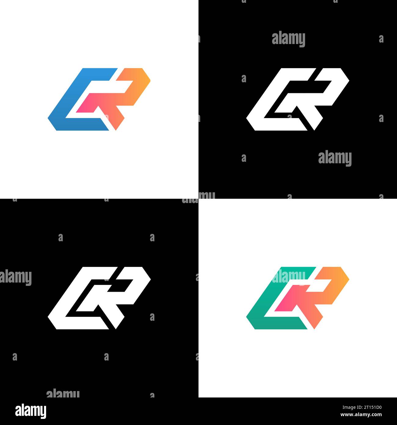 CR logo, CR Monogram, Initial CR Logo, Letter CR logo, Icon, Vector ...