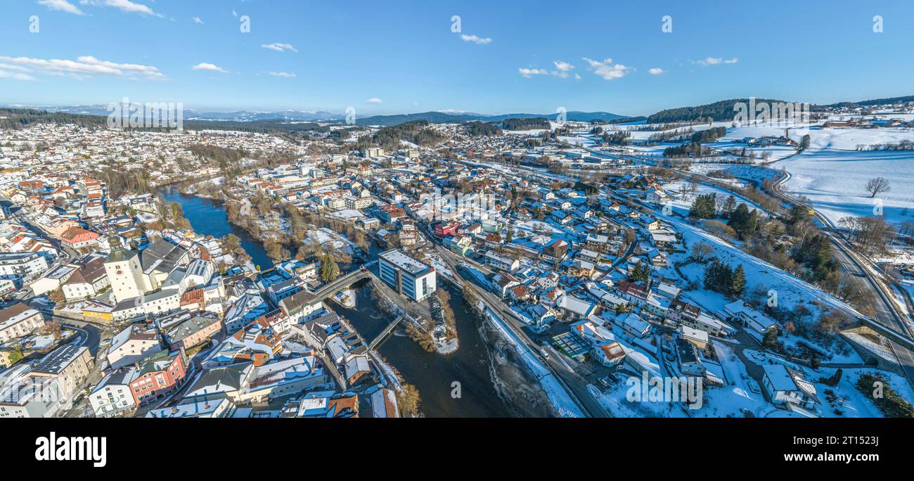 The region around the district town of Regen in the Bavarian Forest in ...