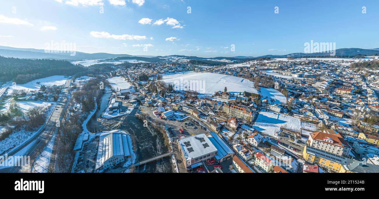 The region around the district town of Regen in the Bavarian Forest in ...