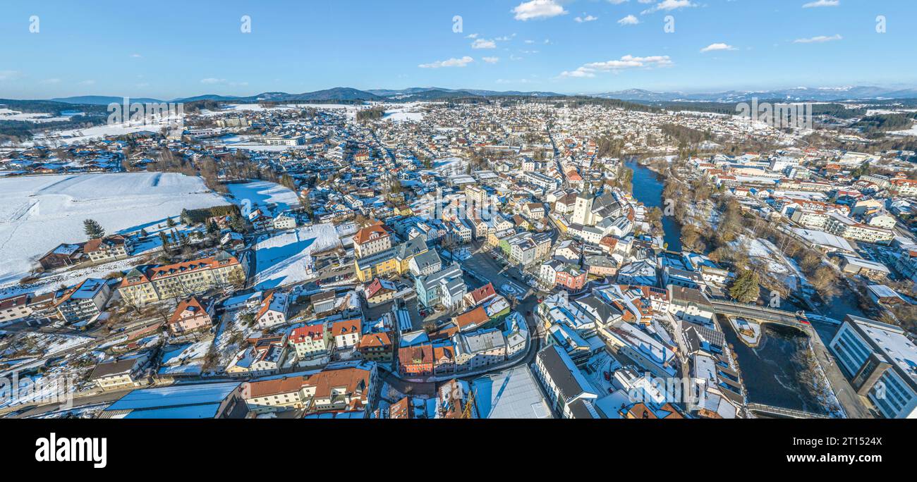 The region around the district town of Regen in the Bavarian Forest in ...