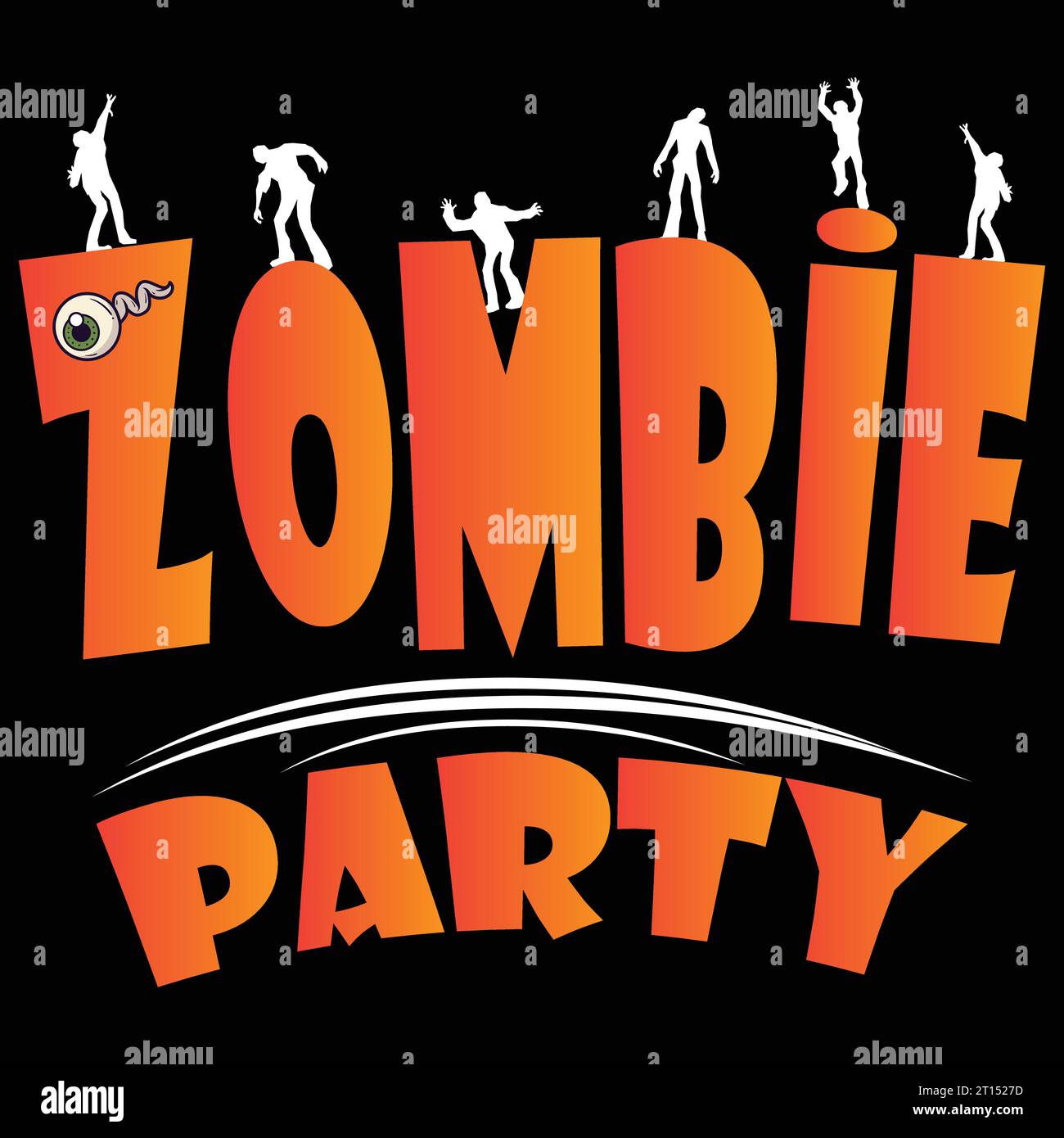 Halloween Horror Zombie Party Design Stock Vector Image & Art - Alamy
