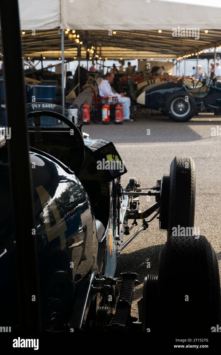 1935 ERA A-type R4A racing car in the paddock at the BARC Revival ...