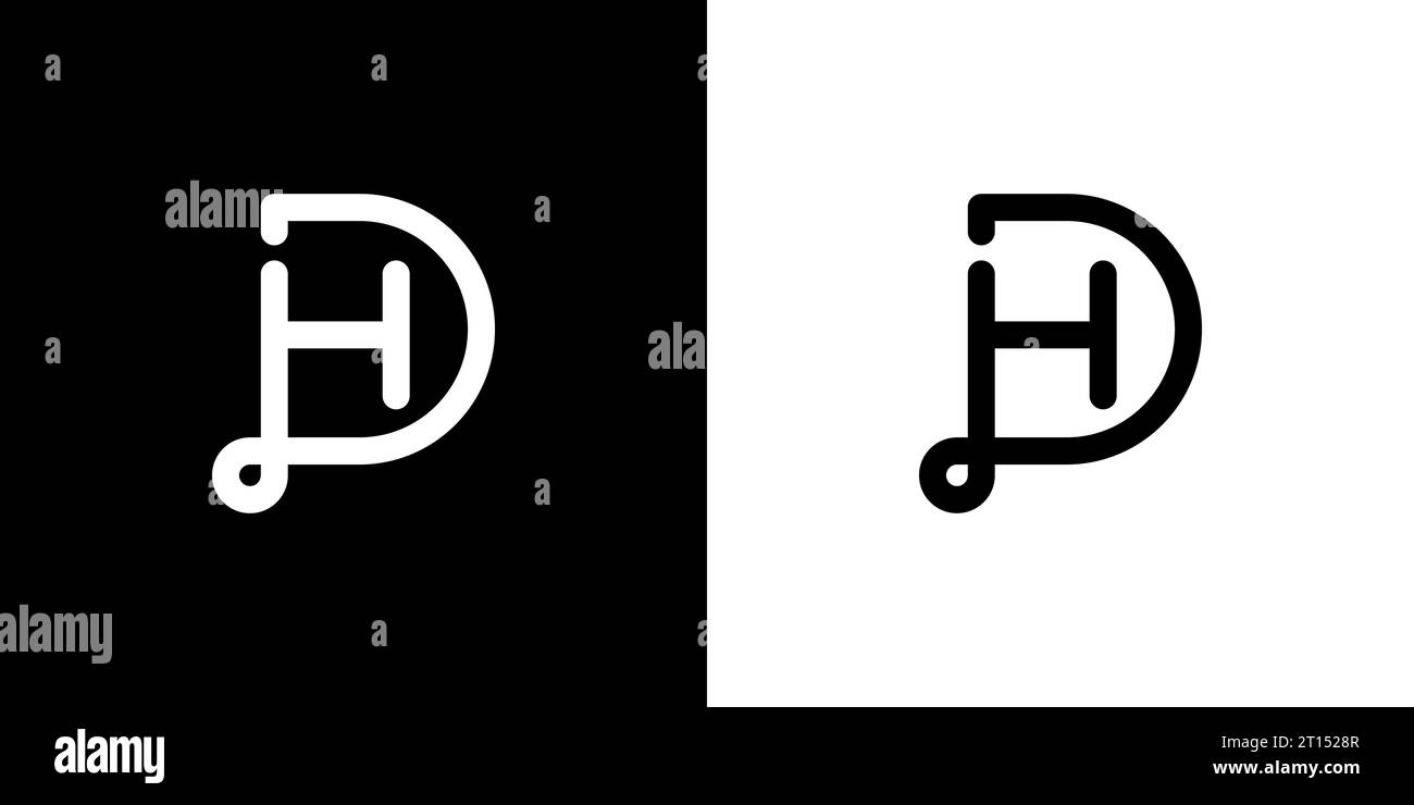 DH HD Logo, DH HD Monogram, initial HD DH logo, Letter HD DH logo, icon ...
