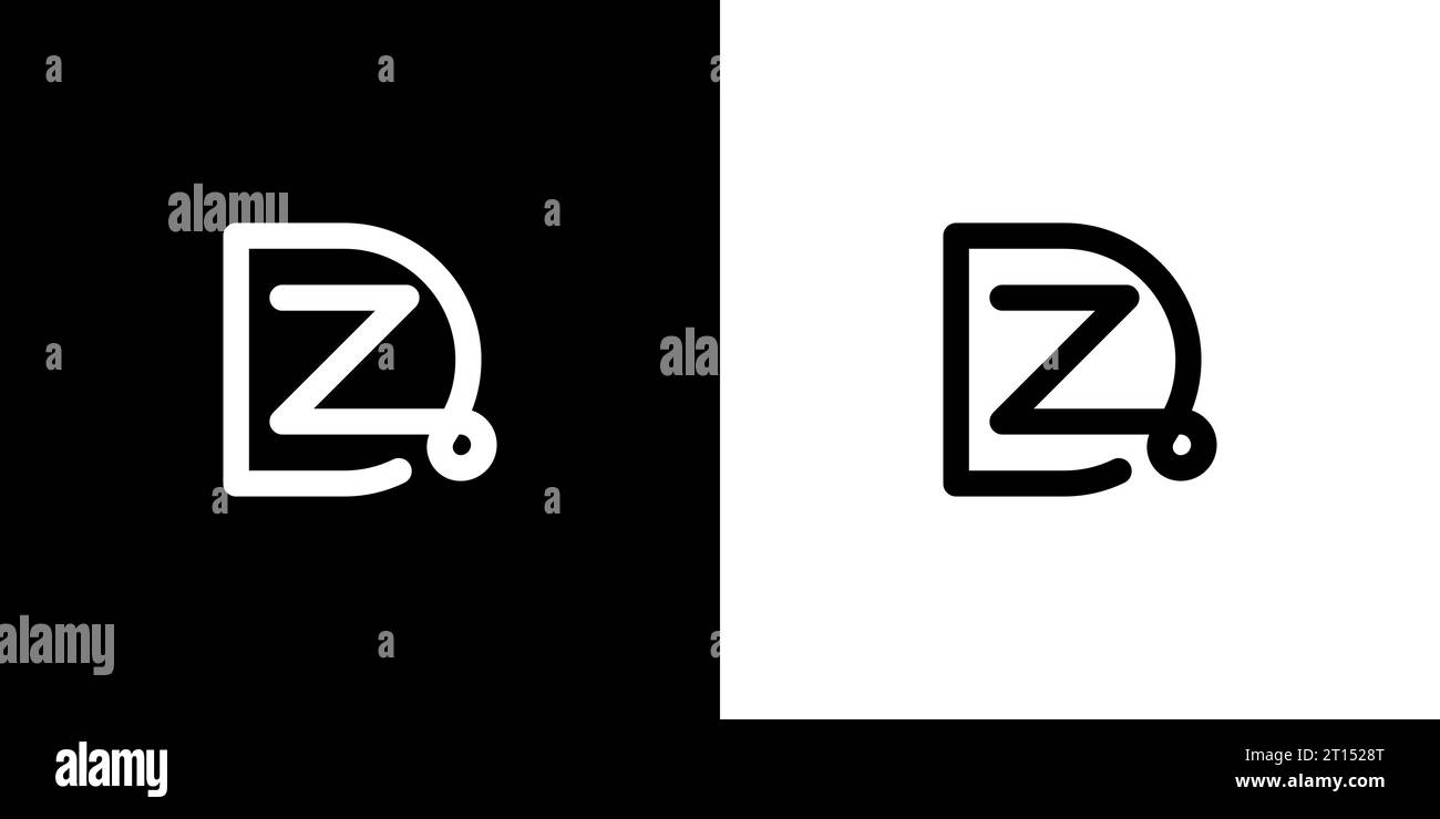 DZ ZD Logo, DZ ZD Monogram, Initial ZD DZ Logo, Letter ZD DZ Logo, Icon ...