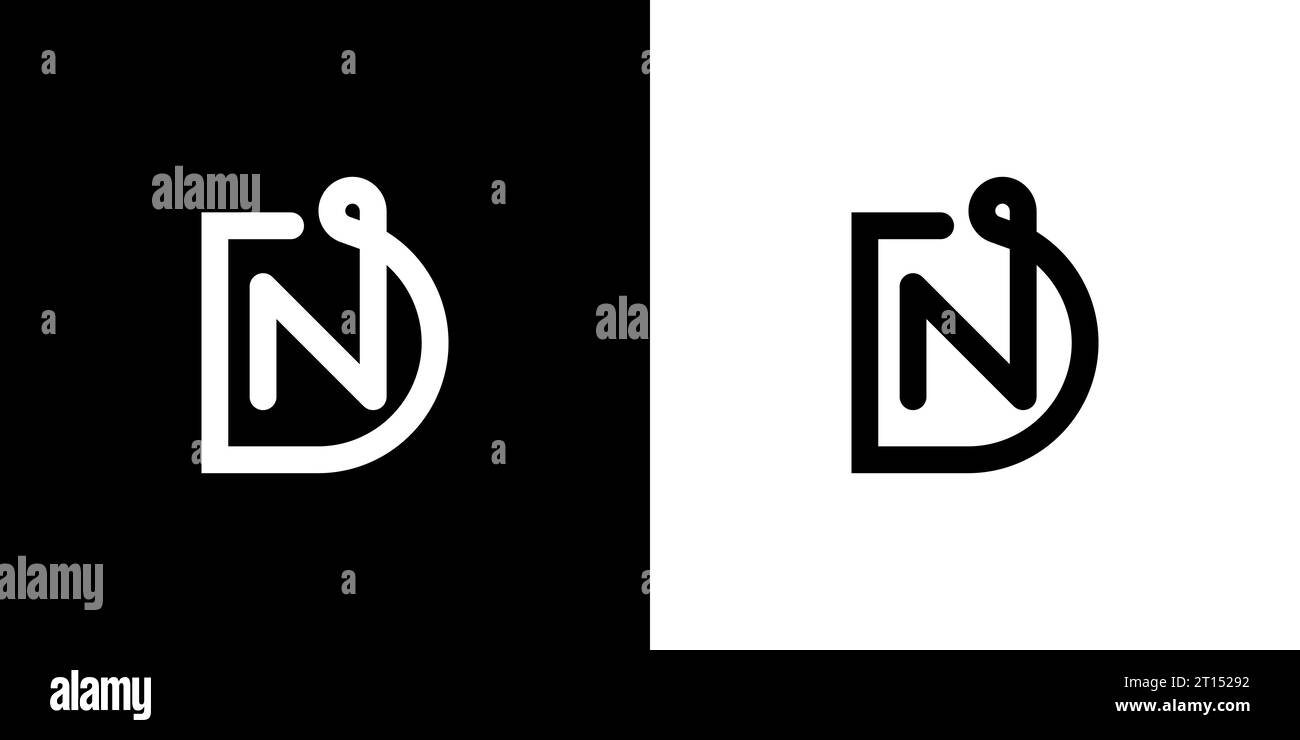 DN ND Logo, ND DN Monogram, Initial DN ND Logo, Letter ND DN Logo, Icon ...
