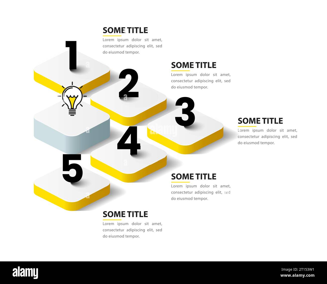 Infographic template with icons and 5 options or steps. Idea. Can be ...