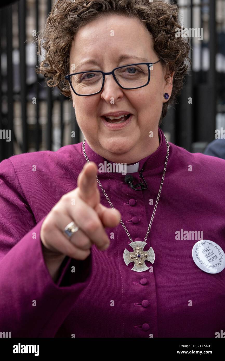 London, UK. 11th Oct, 2023. A protest outside Downing Street let by The ...