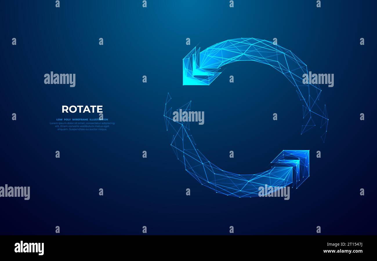 Abstract two arrows go around on a dark blue background Stock Vector ...