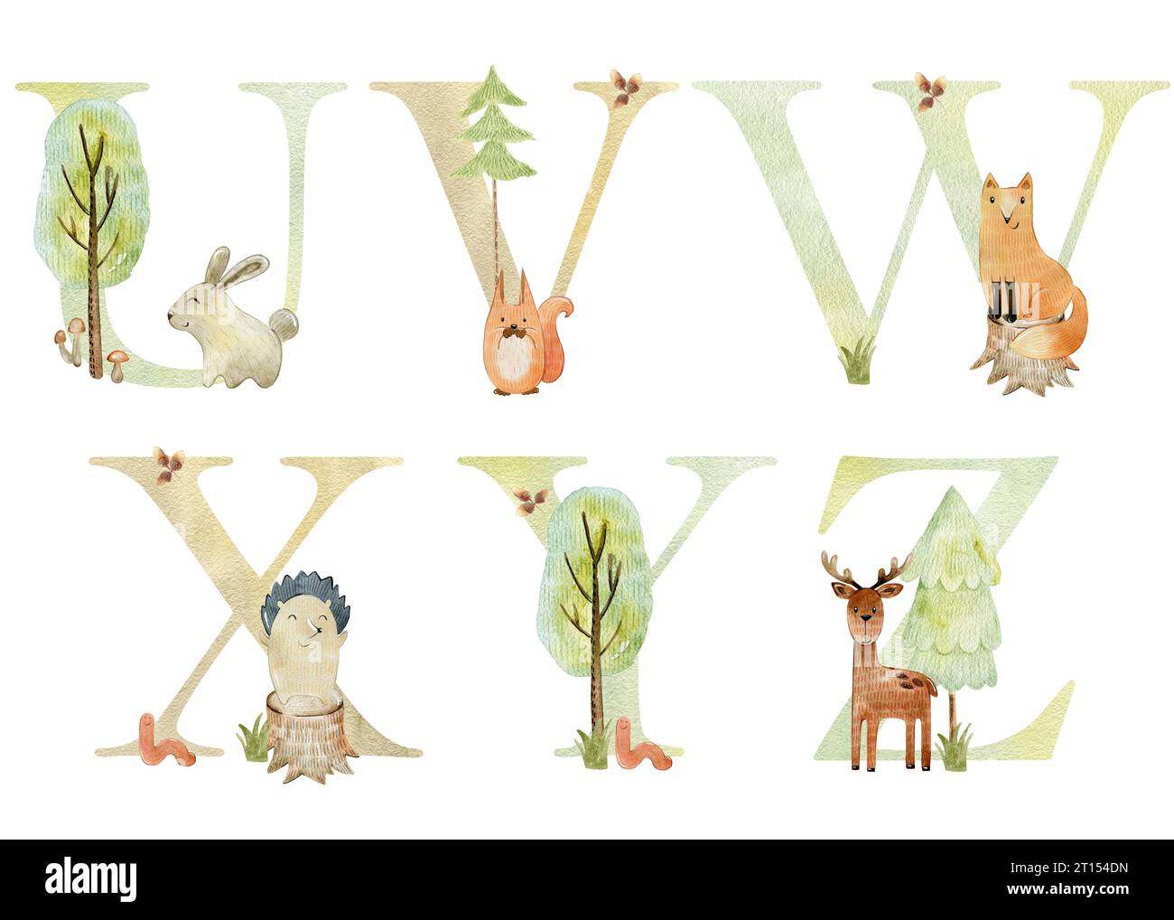 Woodland letters Cut Out Stock Images & Pictures - Alamy