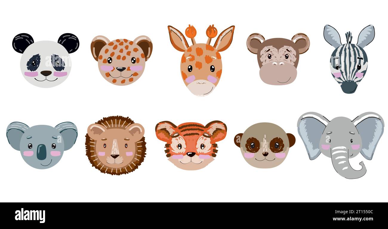 Vector animals portrait Stock Vector Image & Art - Alamy