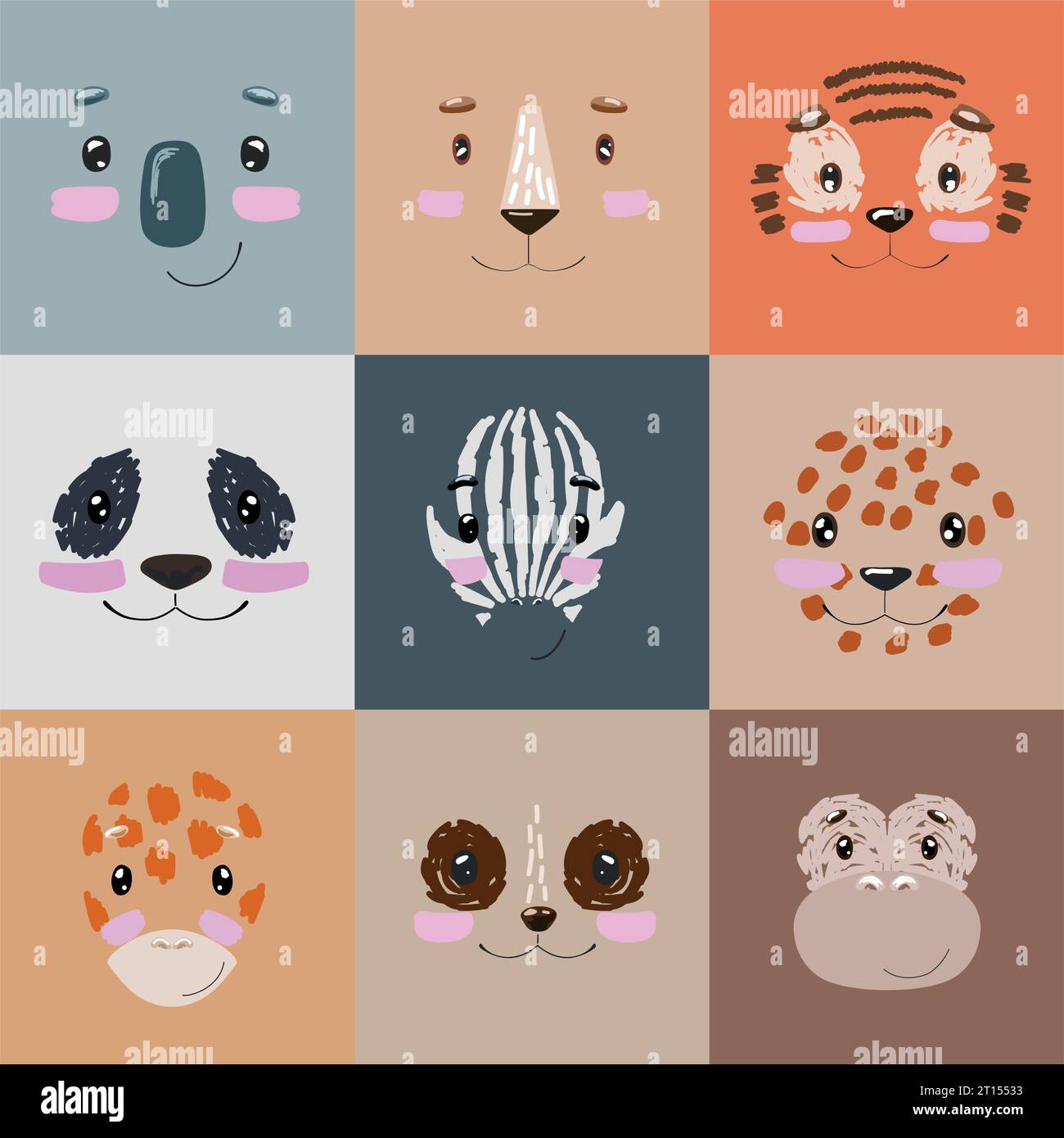 Vector animals portrait Stock Vector Image & Art - Alamy