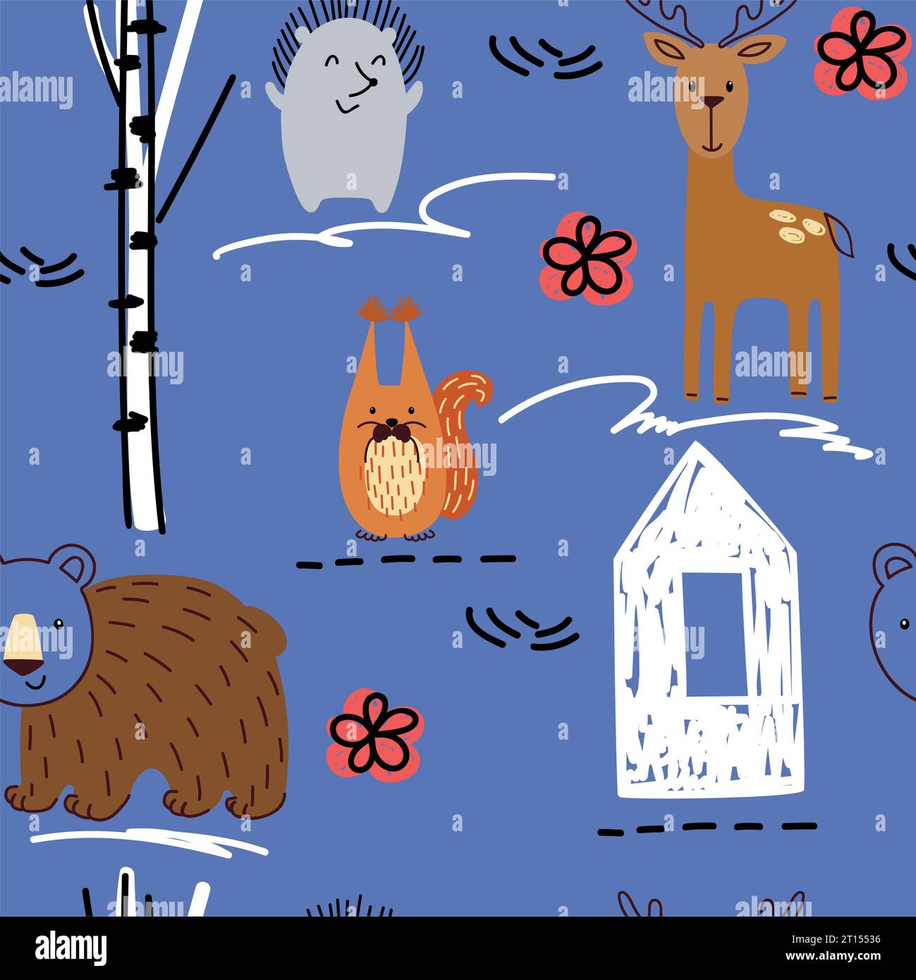 Vector forest animals Stock Vector Image & Art - Alamy