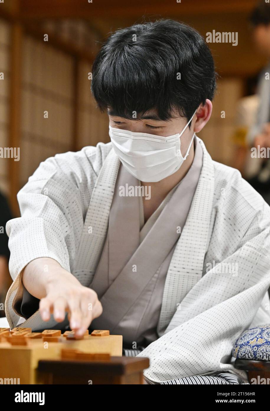 Kyoto, Japan, 11/10/2023, Sota Fujii reviews his match against Takuya ...