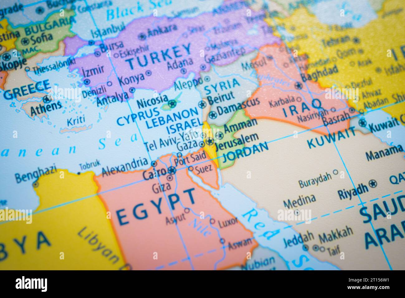 Map of Israel and capital Jerusalem. that shows the war zone between ...