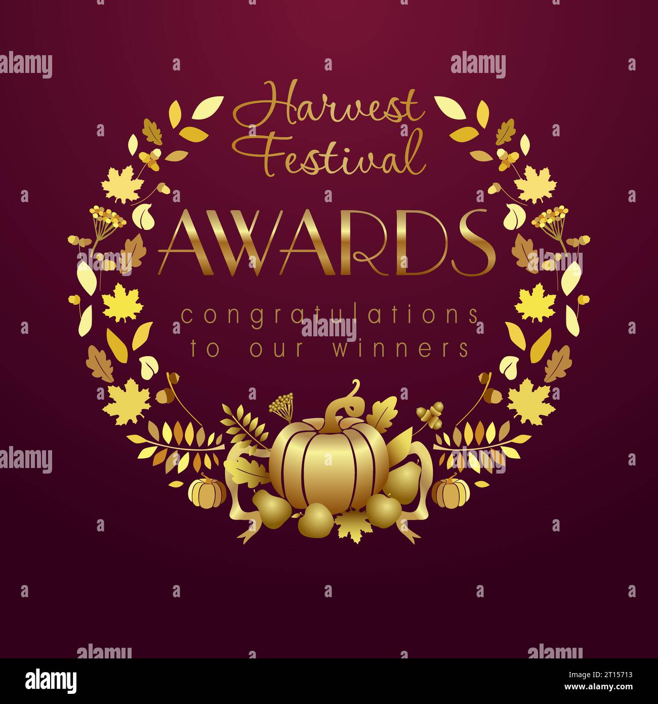 Awards logotype concept. Autumn award logo. Harvest festival prize ...