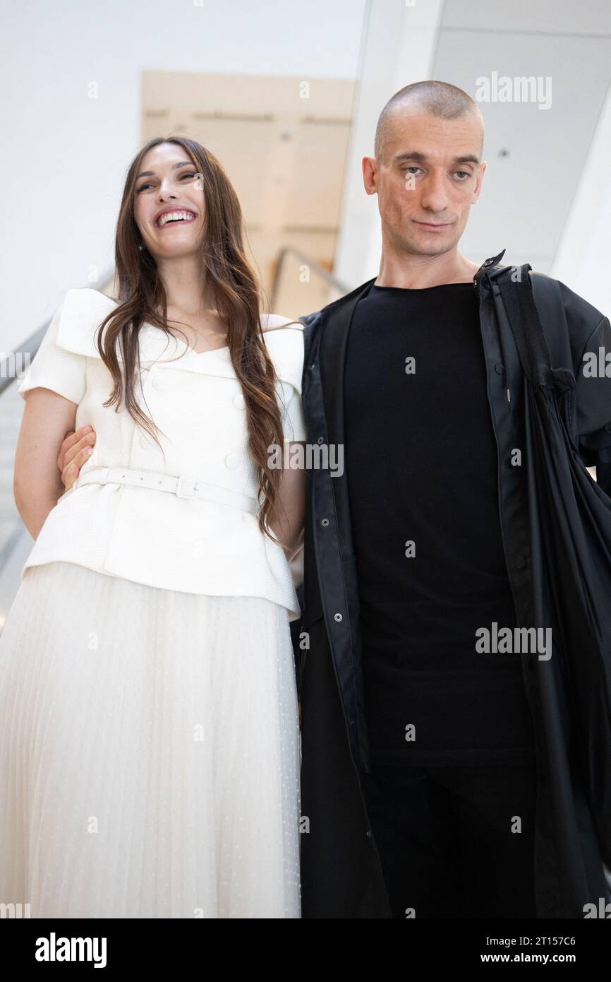 Russian artist Piotr Pavlenski and his companion Alexandra de Taddeo ...