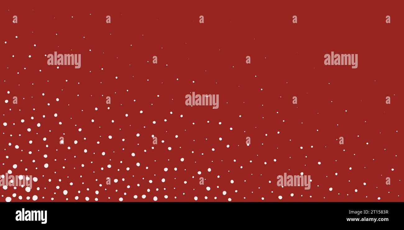 Abstract Halftone Dots Gradient. White on red Stippled Texture with ...