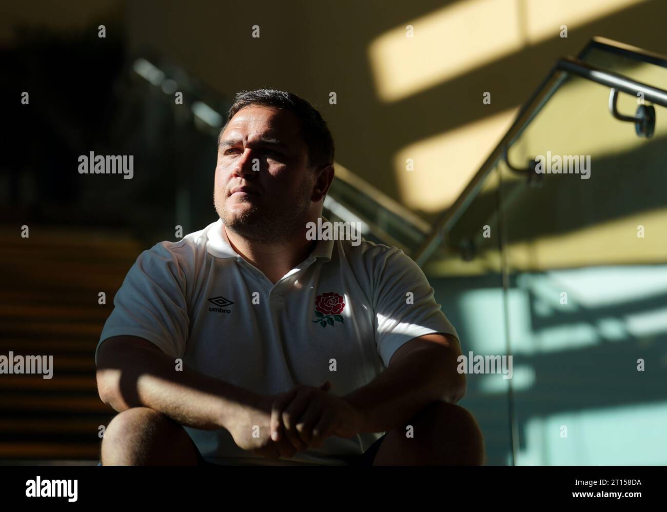 England's Jamie George following a press conference at the ...