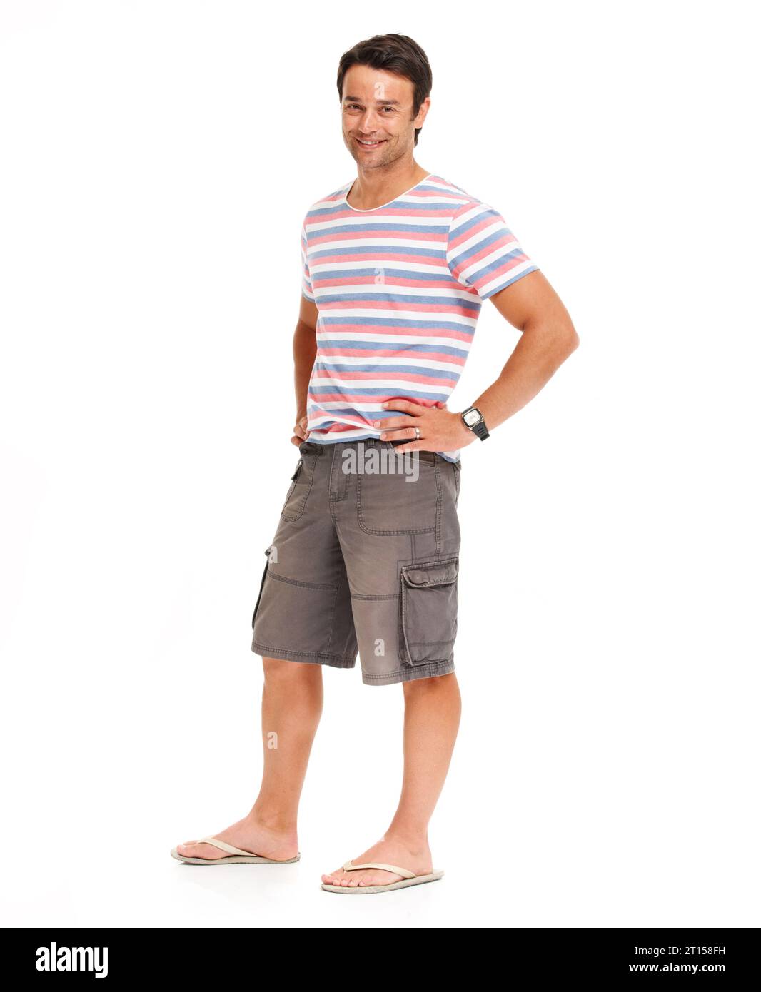 Confident man, portrait and happiness with relaxed style in casual ...