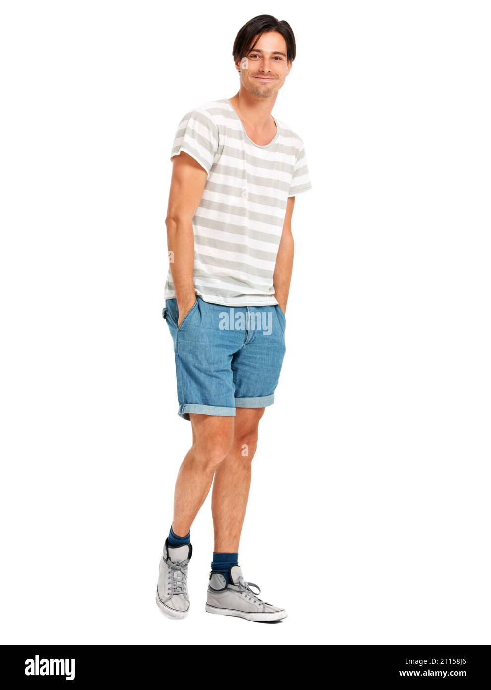 Handsome man, smile and fashion in portrait, trendy aesthetic and ...