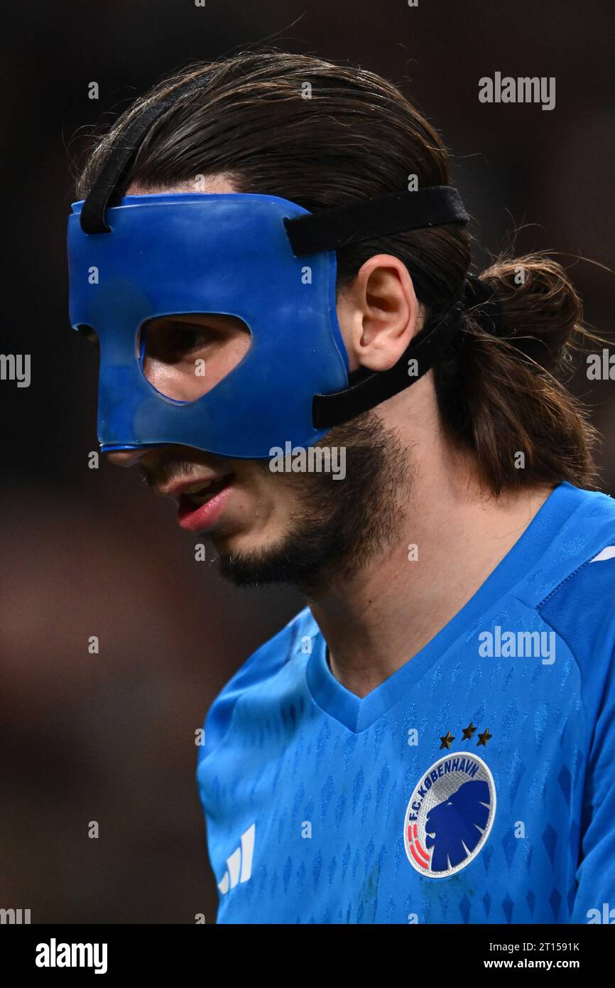 COPENHAGEN, DENMARK - OCTOBER 3: Kamil Grabara during the UEFA ...