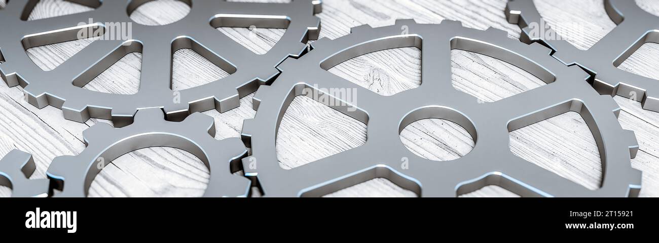 Gear concept. Communications resource ideas. 3d rendering Stock Photo ...