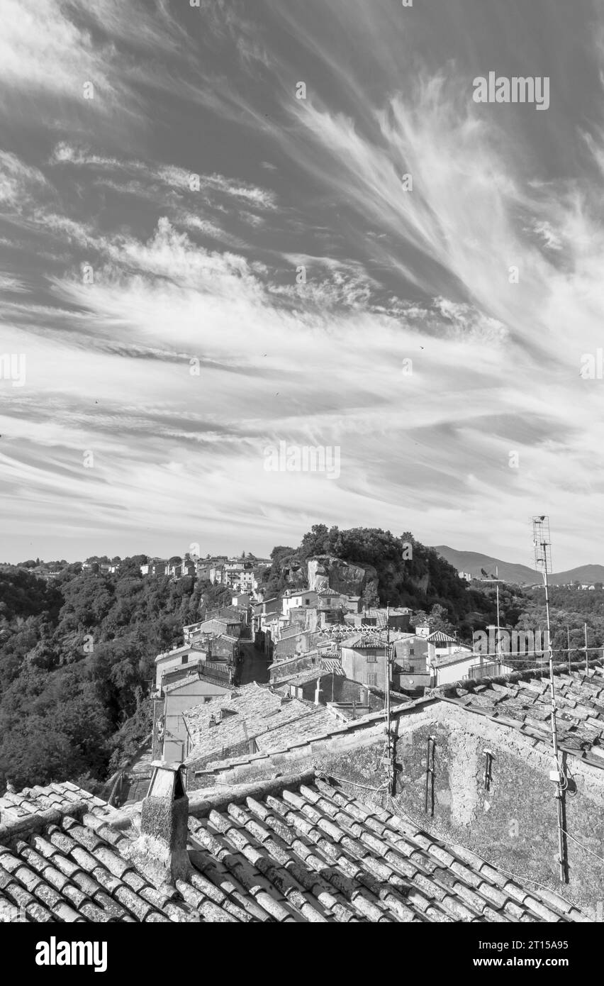 Bomarzo, Italy - A very little medieval town in tuff stone in Tuscia ...