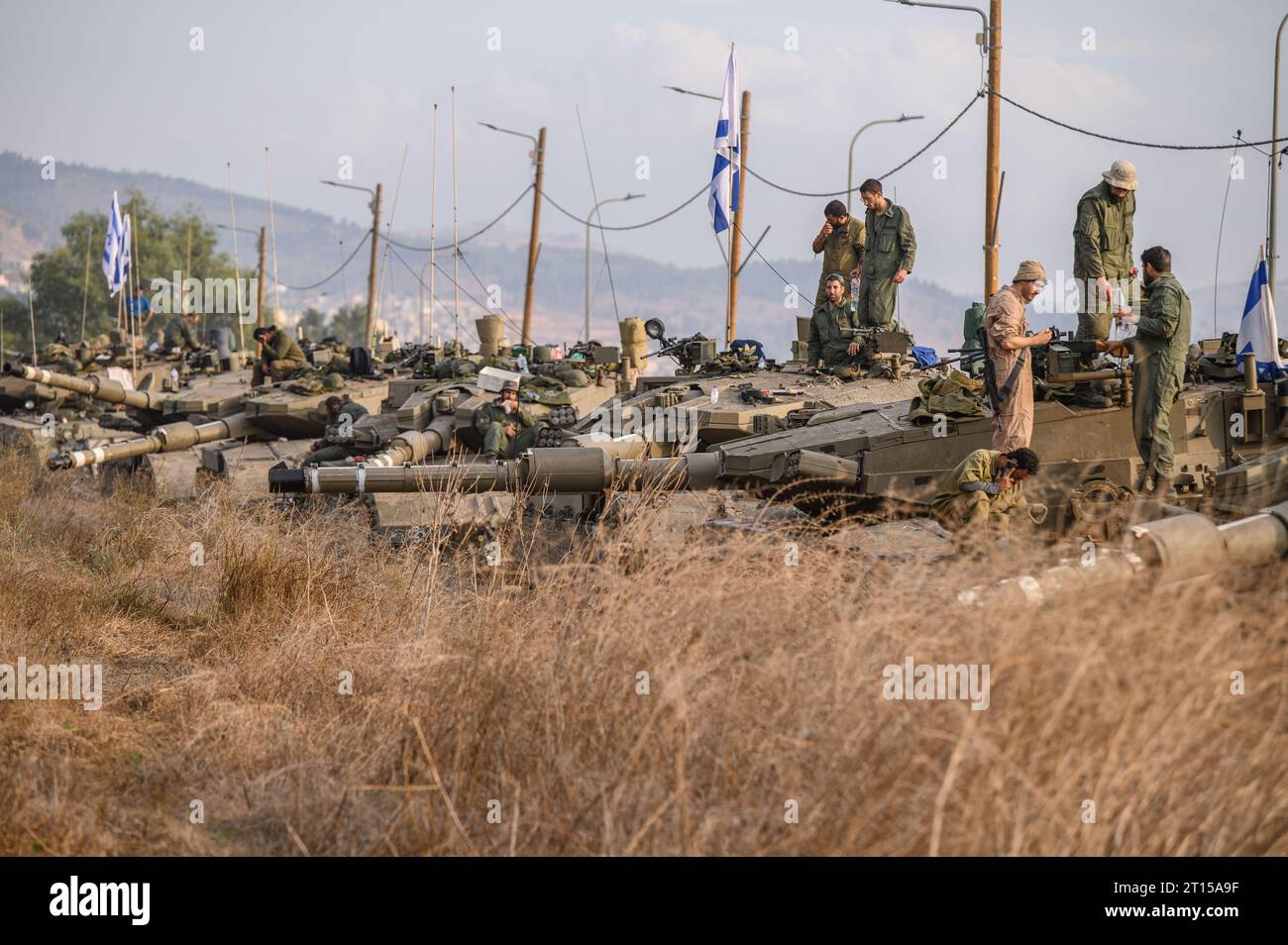 (231011) -- UPPER GALILEE, Oct. 11, 2023 (Xinhua) -- This photo taken ...