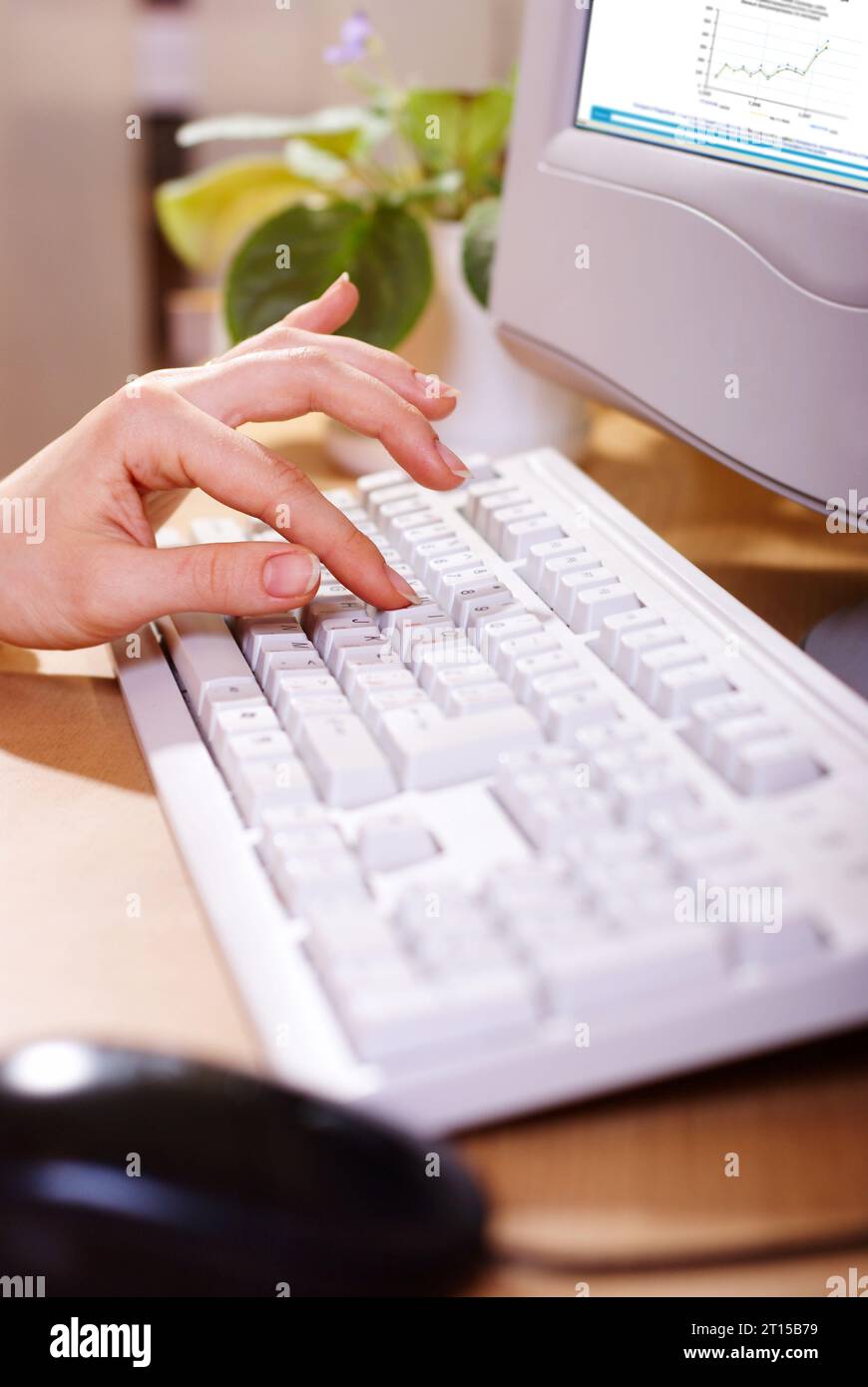 hand and keyboard Stock Photo - Alamy