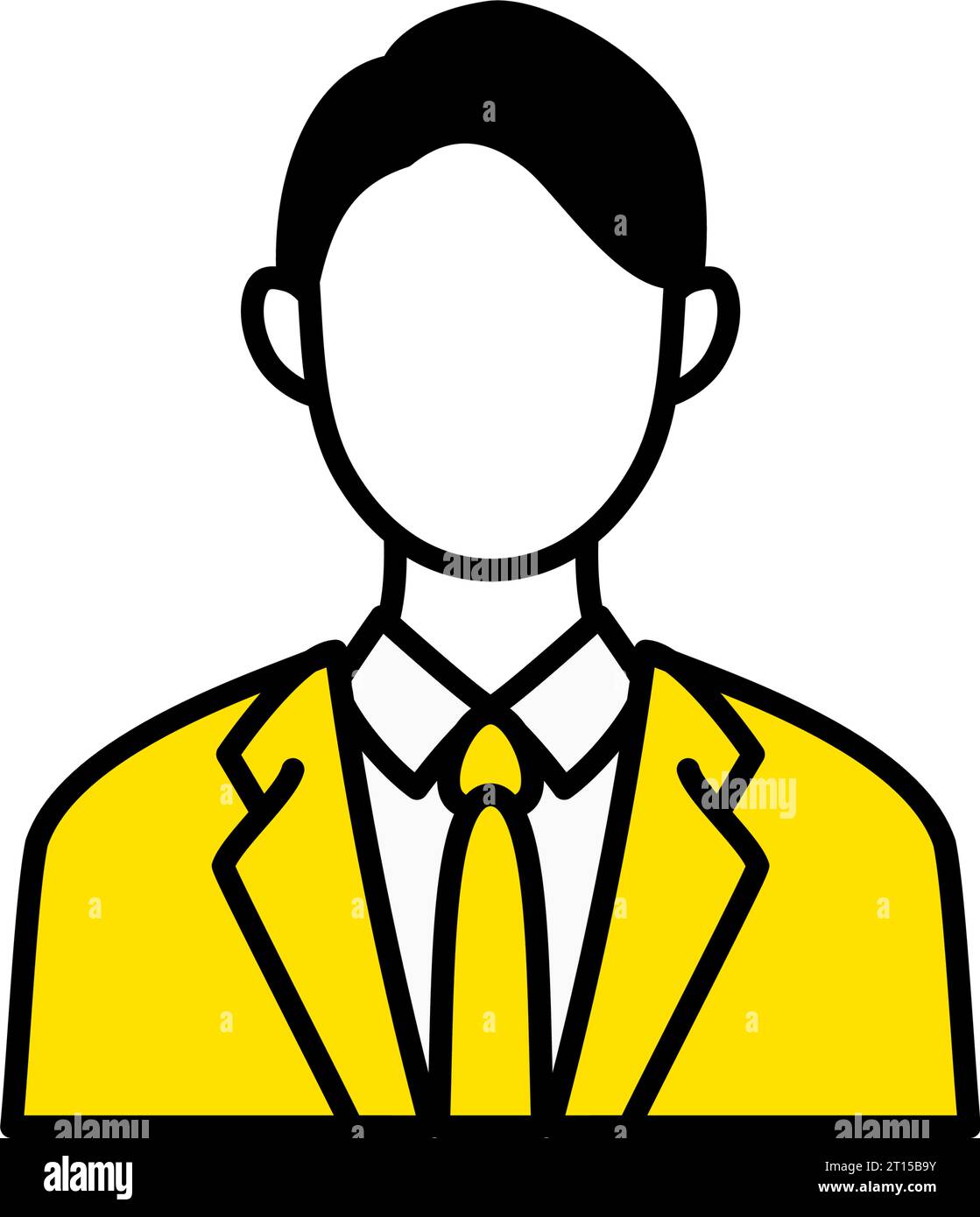 Simple line drawing icon of a tax accountant/accountant without face ...