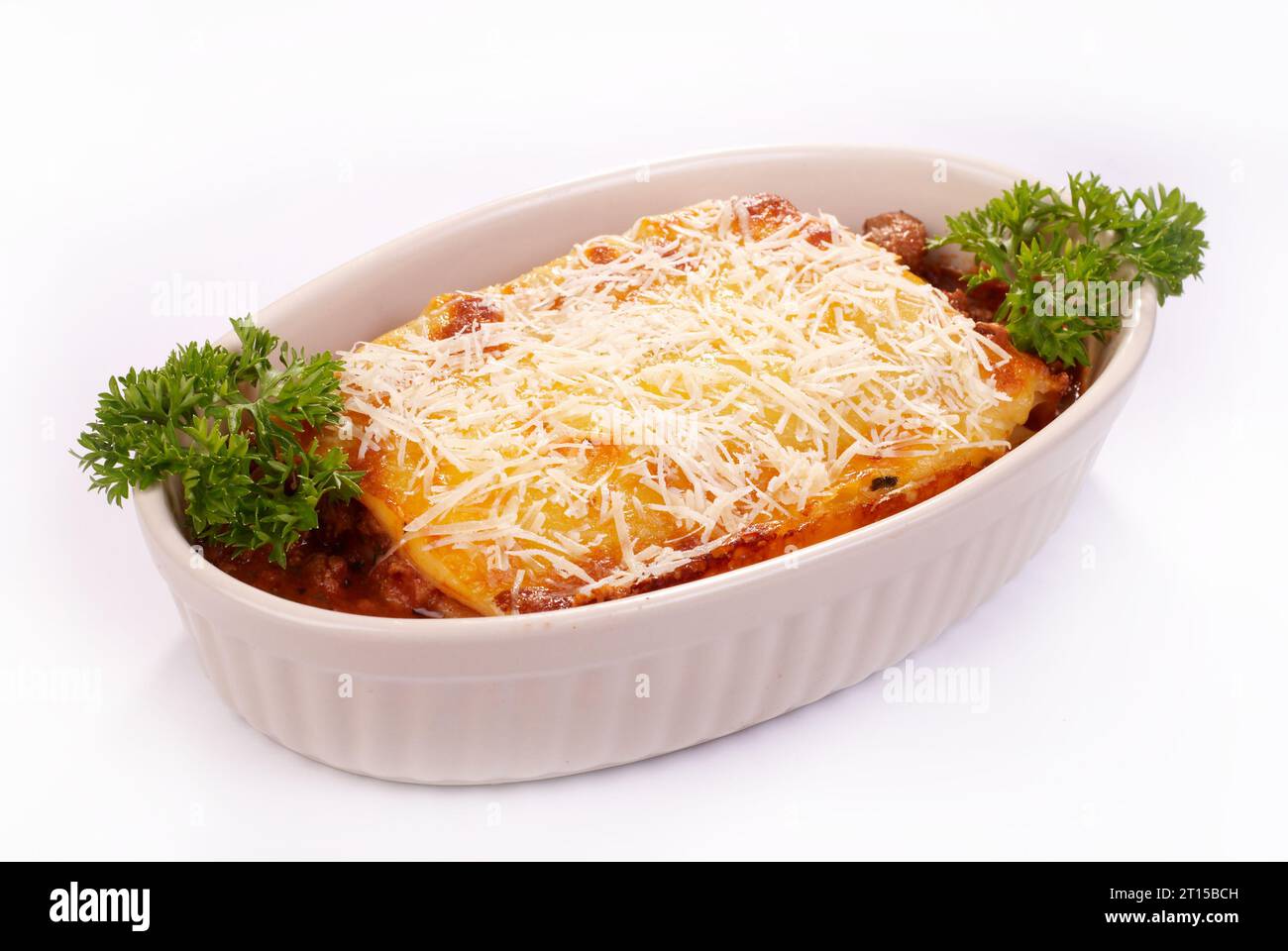Meat sauce lasagne Cut Out Stock Images & Pictures - Alamy