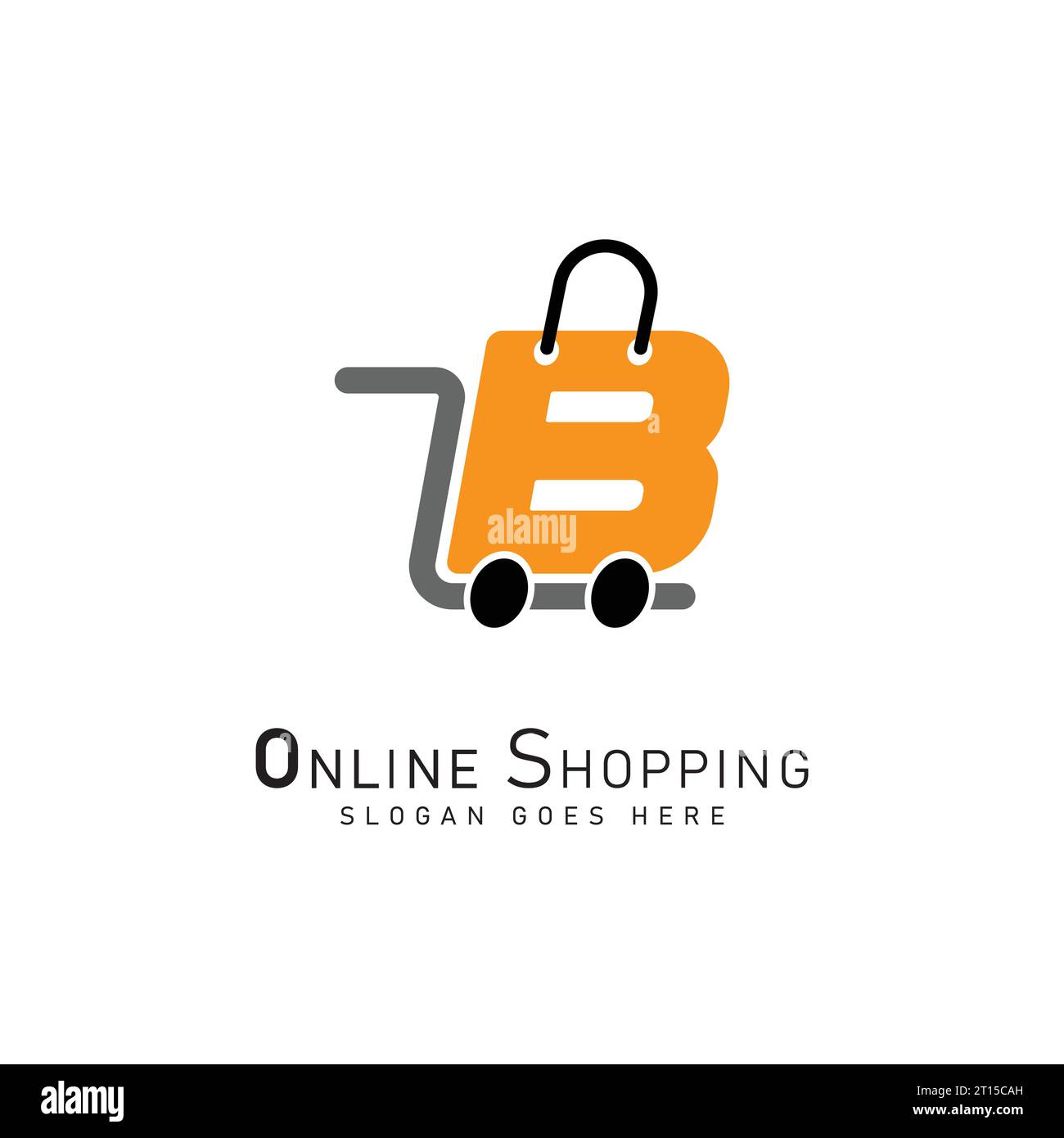 Shopping Cart Letter B Logo. Modern icon symbol template vector design ...