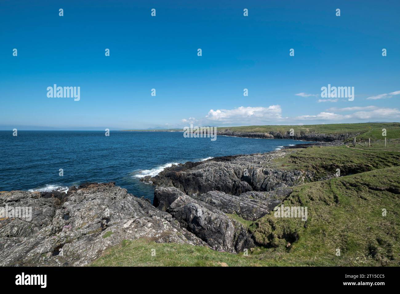 Views to the Irish sea from the Lleyn Peninsula Coastal footpath from ...