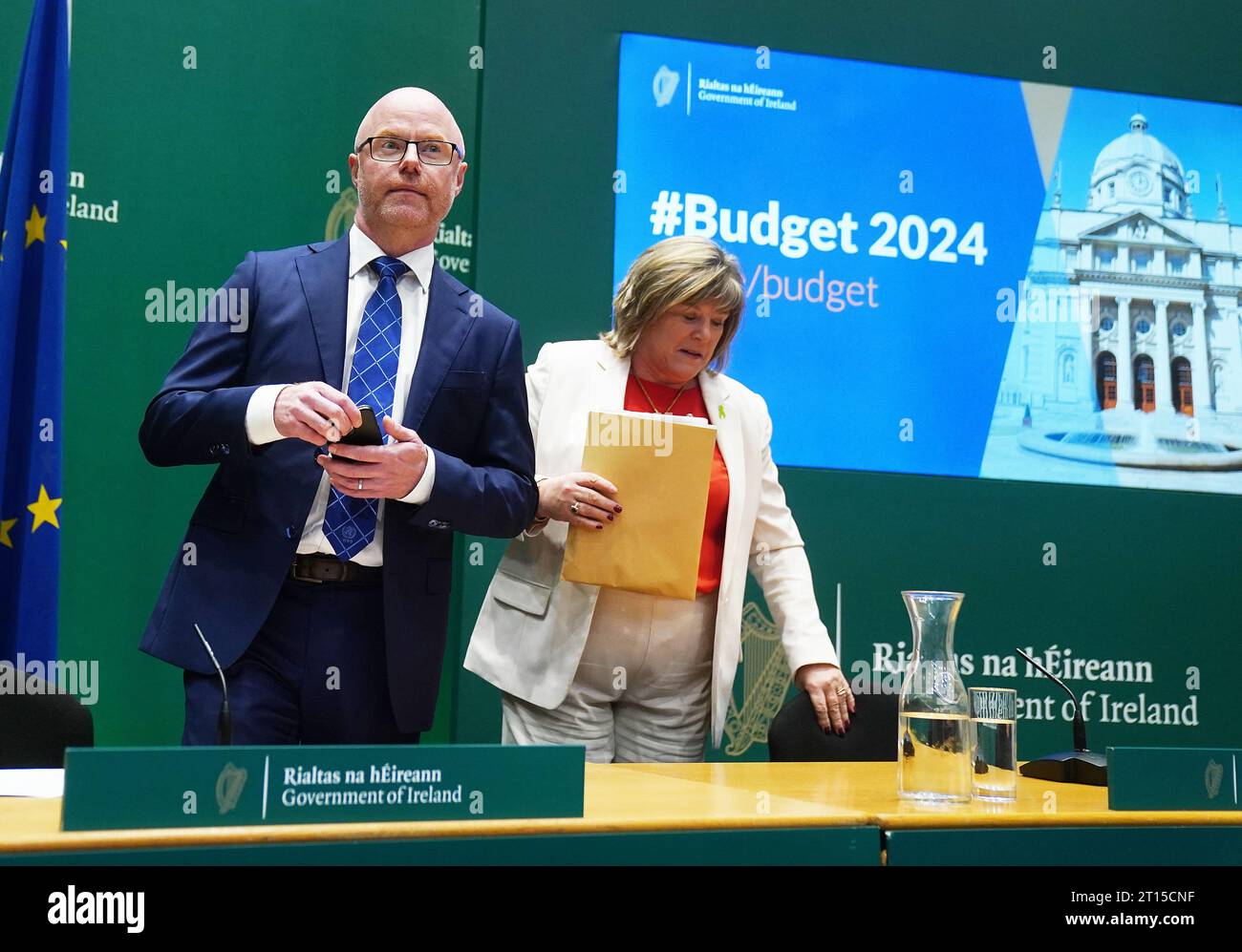 Minister for Health Stephen Donnelly (left) and Minister of State at ...