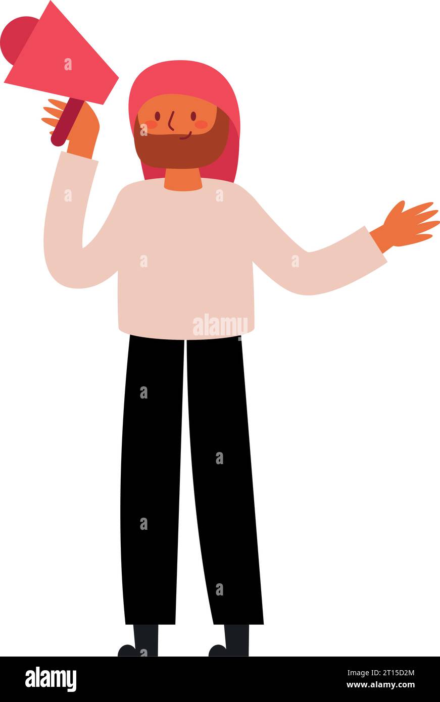 palestinian man with megaphone character Stock Vector Image & Art - Alamy