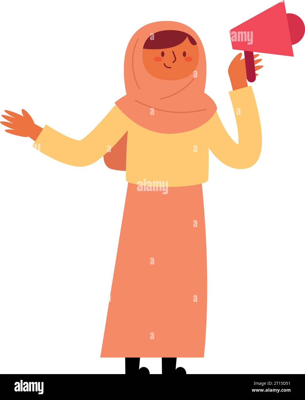 palestinian woman with megaphone character Stock Vector Image & Art - Alamy