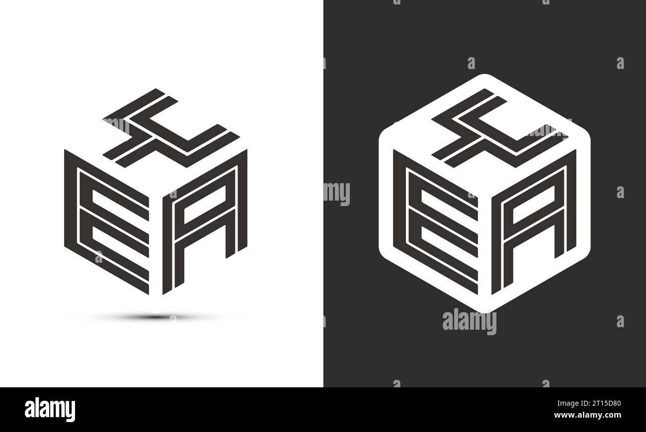 YEA letter logo design with illustrator cube logo, vector logo modern ...