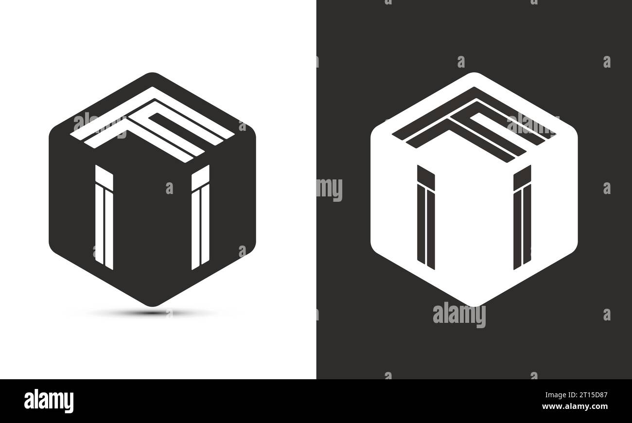 FII letter logo design with illustrator cube logo, vector logo modern ...