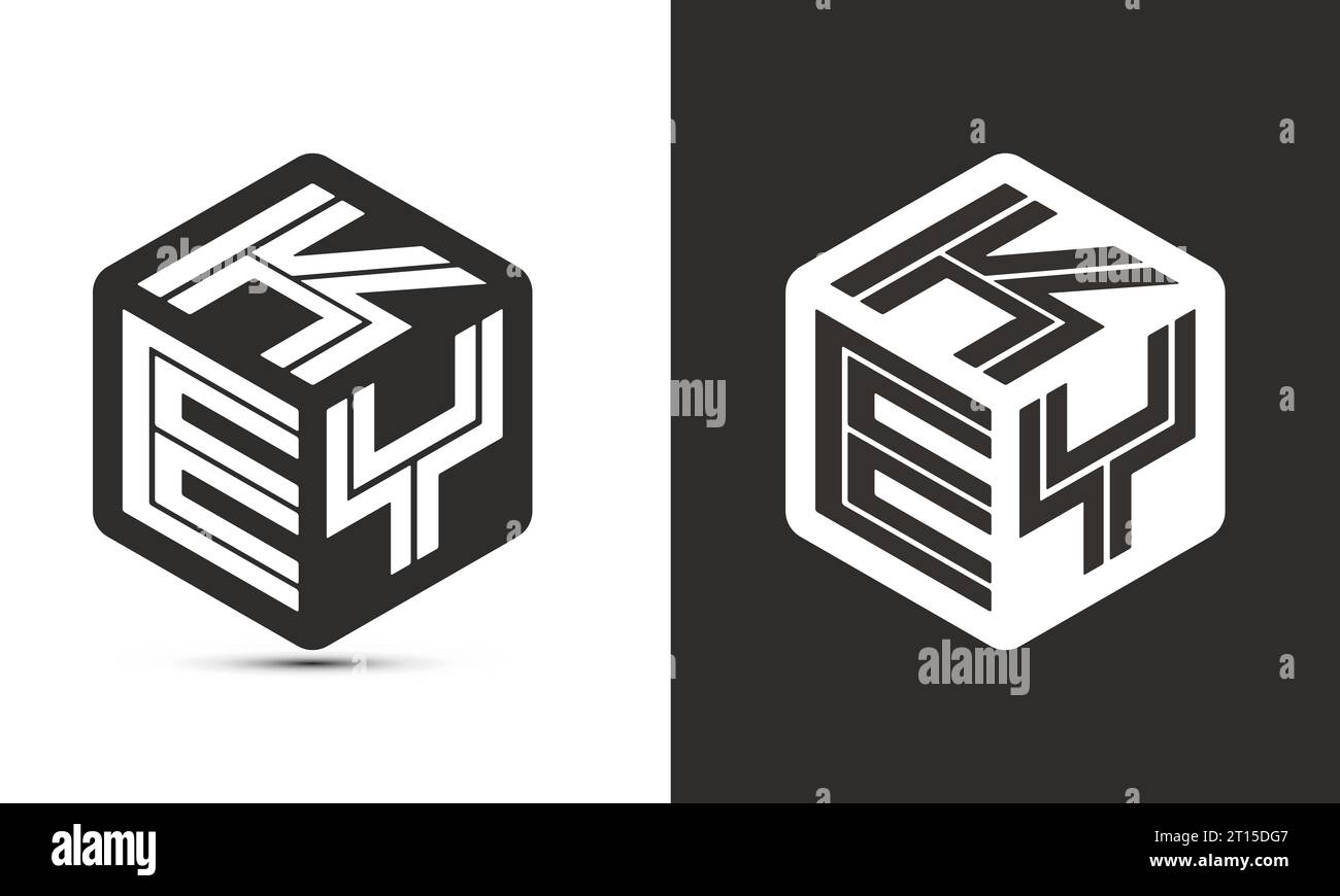 KEY letter logo design with illustrator cube logo, vector logo modern ...