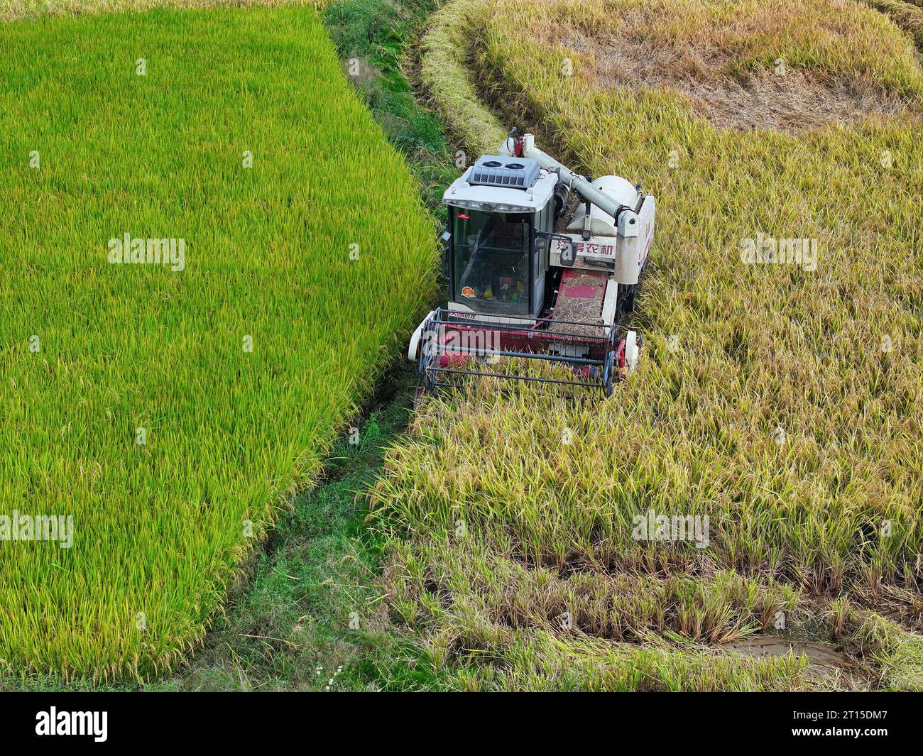 Beijing, China. 11th Oct, 2023. This aerial photo taken on Oct. 11 ...