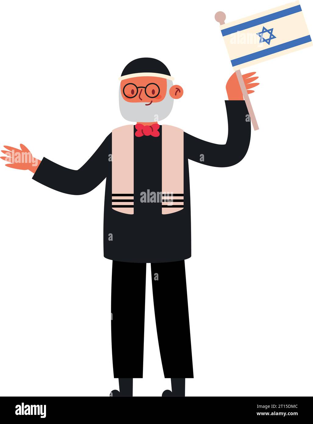 israeli old man with flag character Stock Vector Image & Art - Alamy