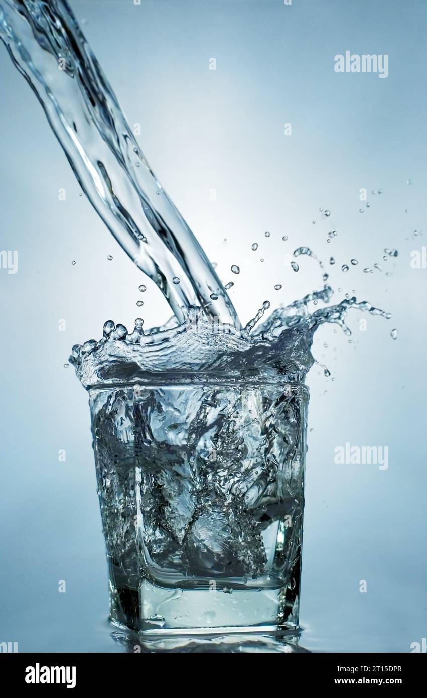 water splash in glass Stock Photo - Alamy