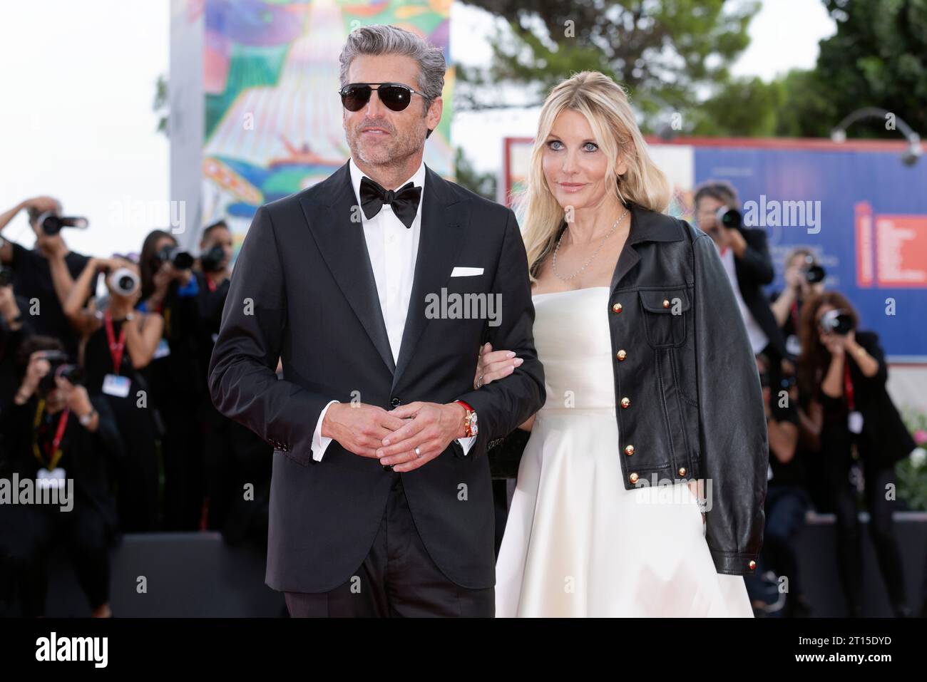 VENICE, ITALY - AUGUST 31: Patrick Dempsey and Jillian Fink attend the ...