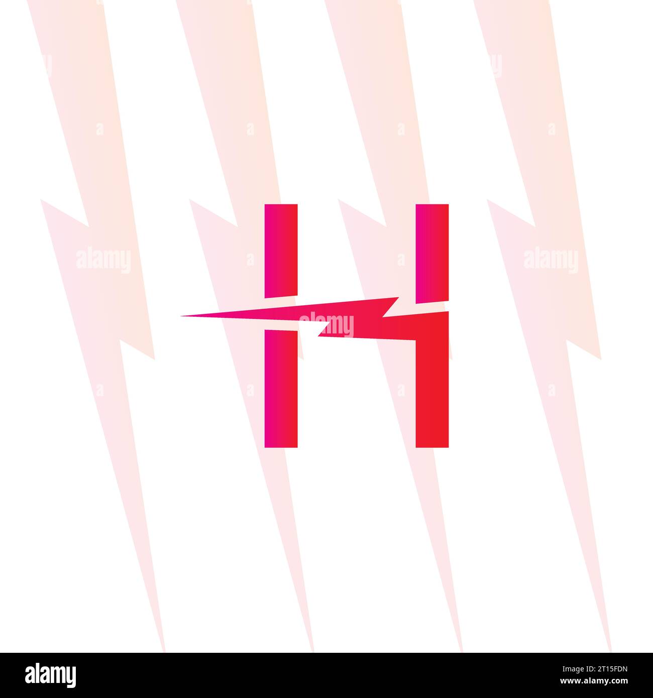 H letter logo with the Electrical sign, electricity logo, power energy ...