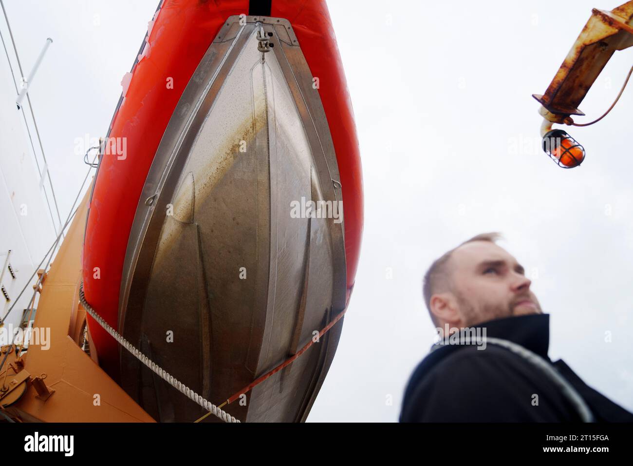US Coast Guard Cutter Healy icebreaker is located in Nordhavn in ...