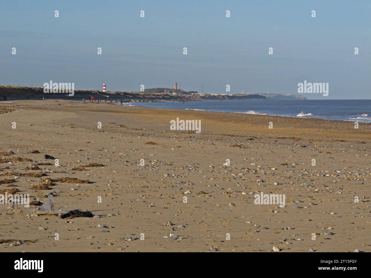 view looking north, with Happisborough Lighthouse and Church in ...