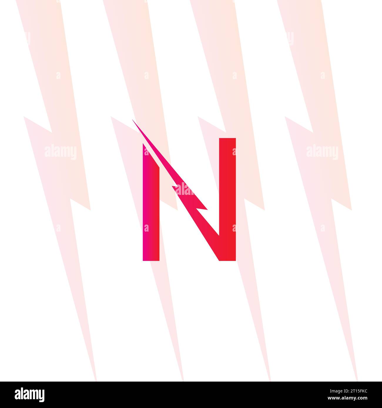 N letter logo with the Electrical sign, electricity logo, power energy ...