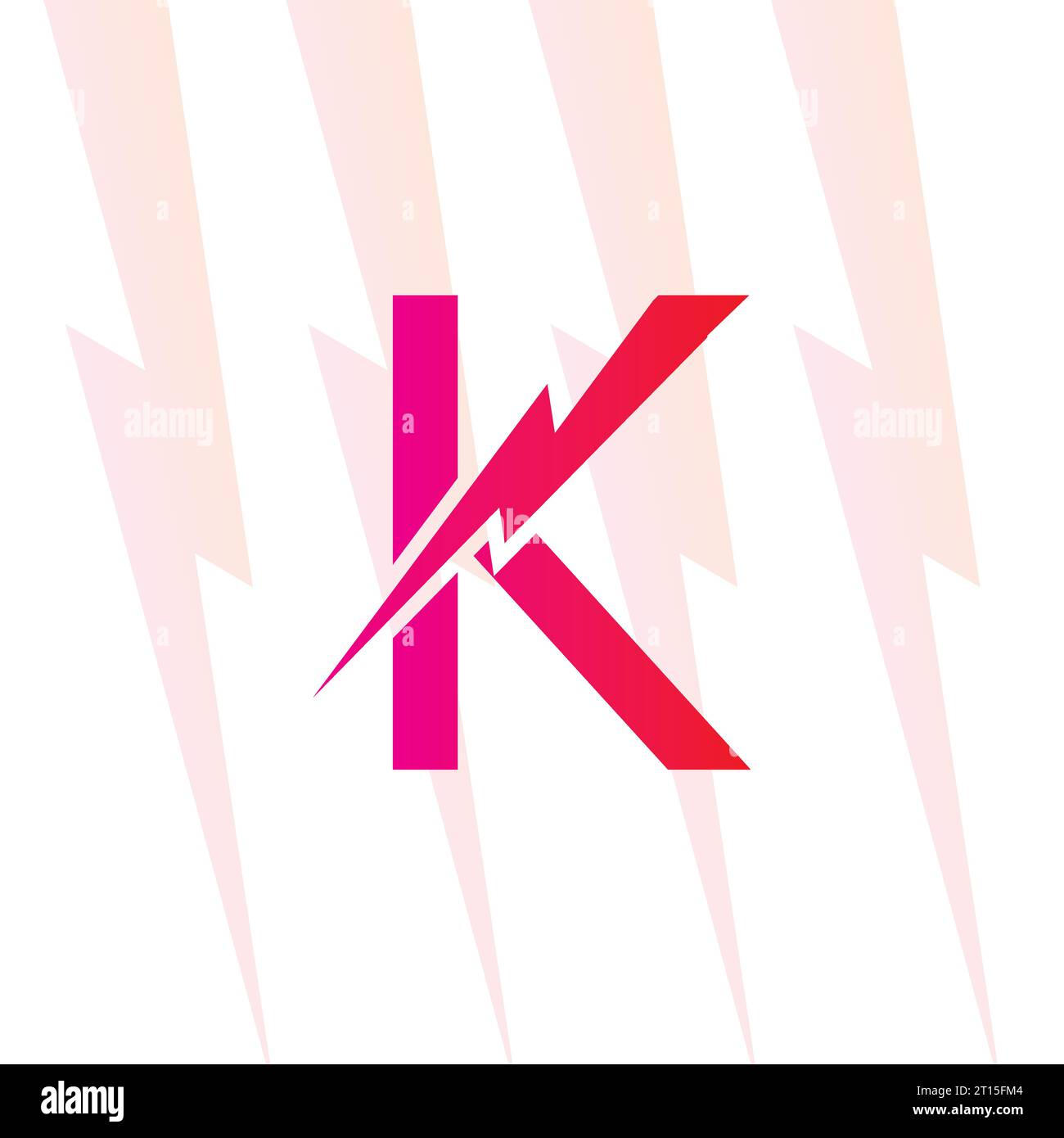 K letter logo with the Electrical sign, electricity logo, power energy ...