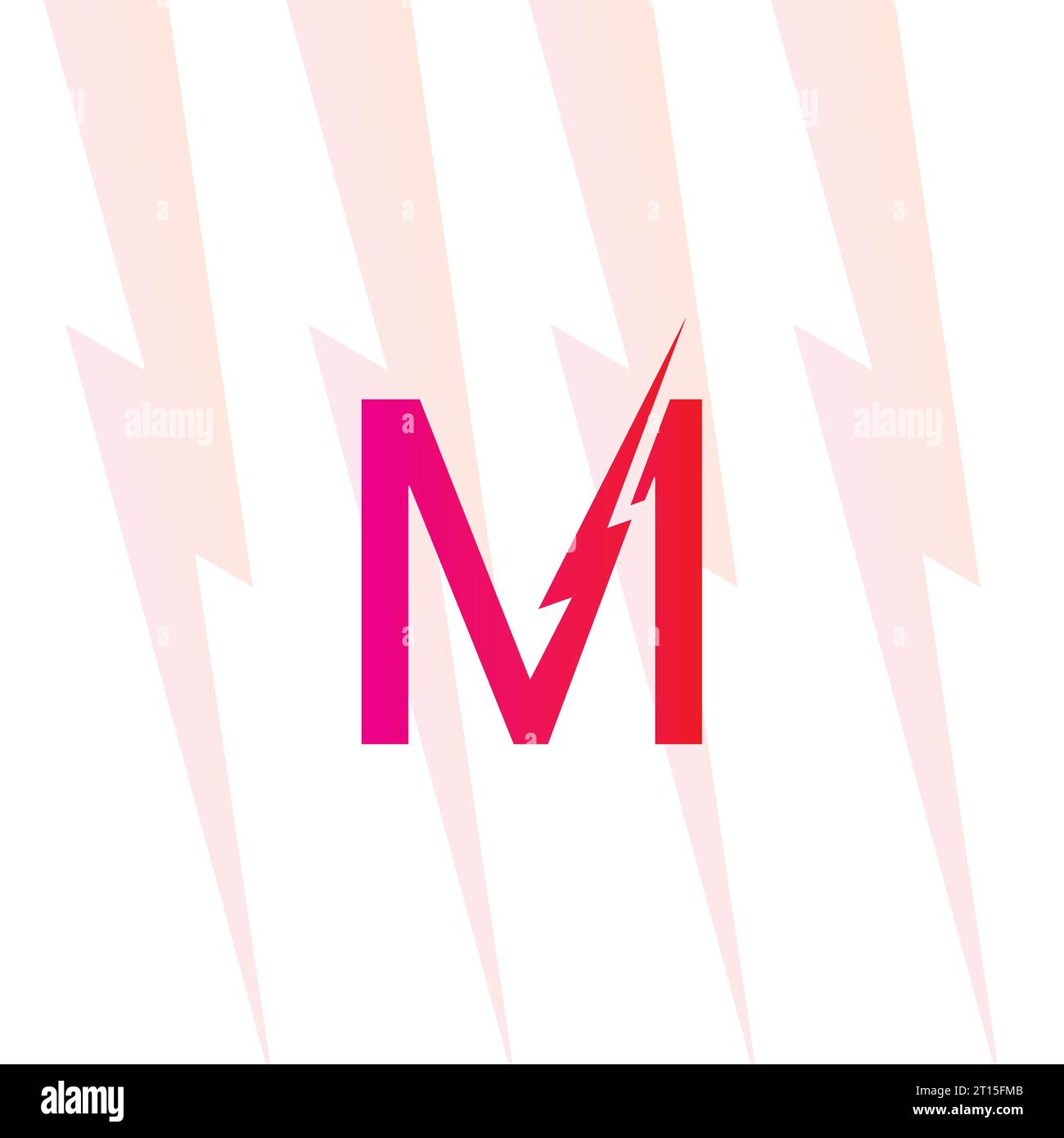M letter logo with the Electrical sign, electricity logo, power energy ...