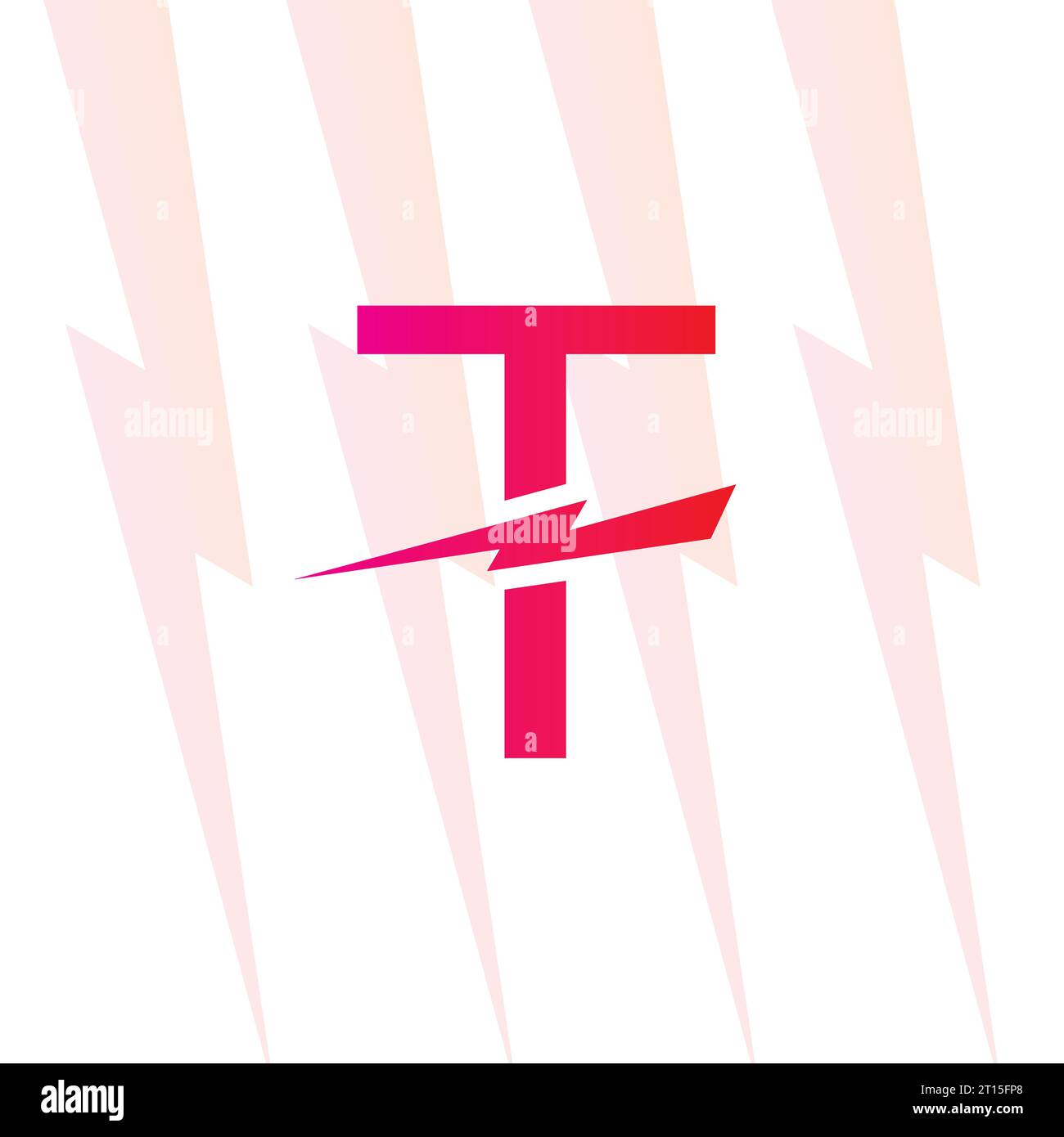 T letter logo with the Electrical sign, electricity logo, power energy ...